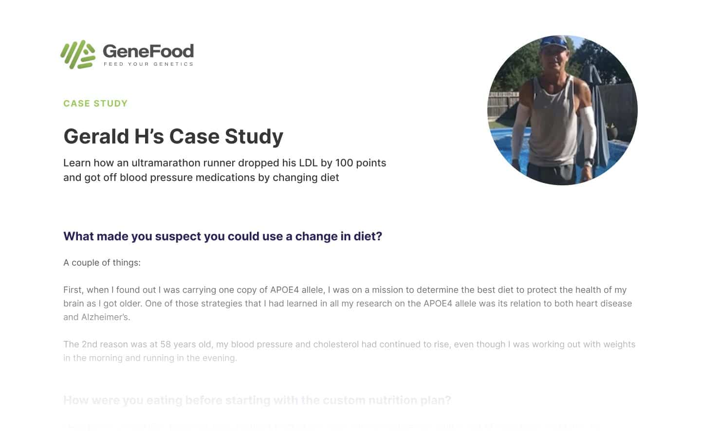 GeneFood Case Study Example - Gene Food